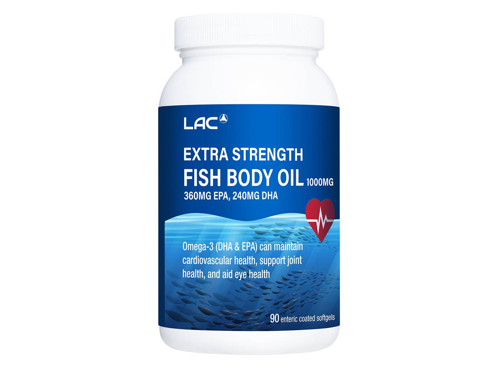 Extra Strength Fish Body Oil 1000mg 360mg EPA, 240mg DHA | LAC Malaysia
